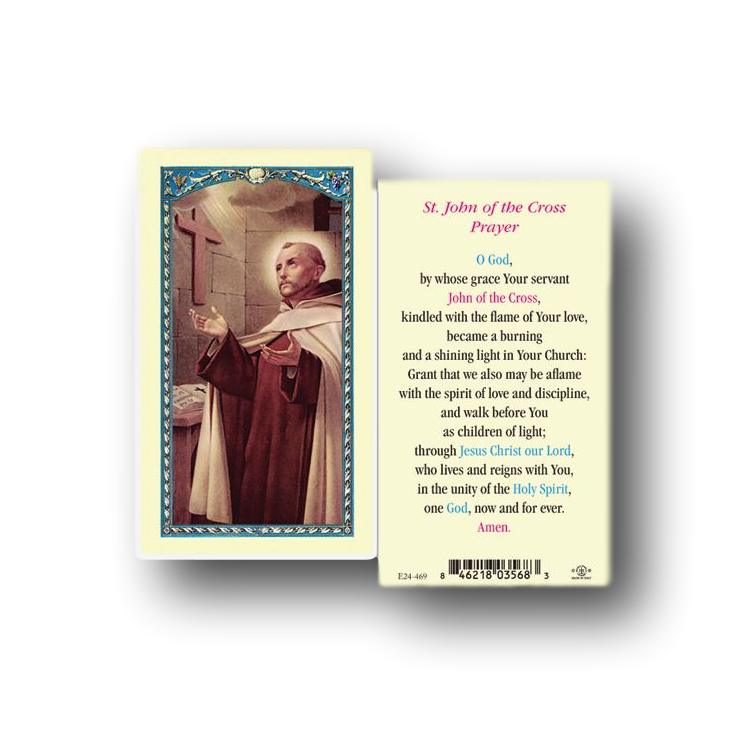 SAINT JOHN OF THE CROSS HOLY CARD - E24-469 | St. Thomas More Books & Gifts