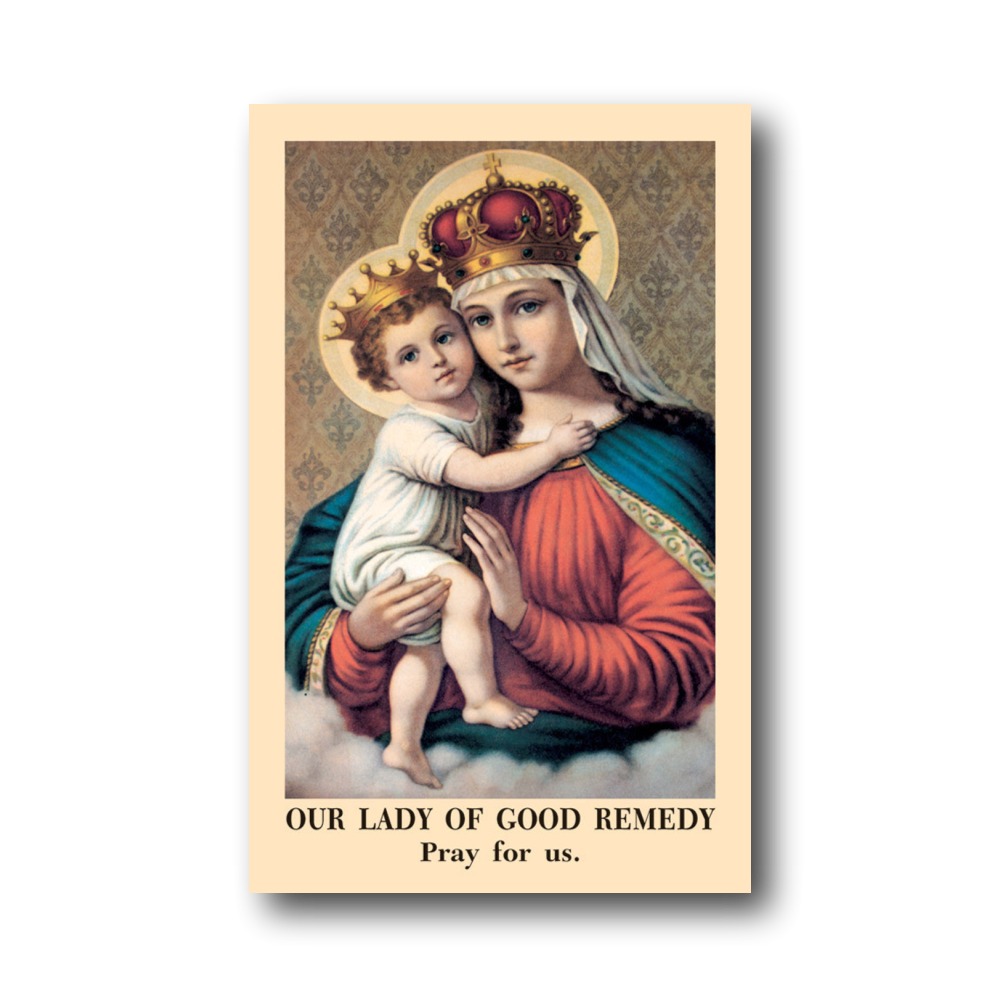 Our Lady of Good Remedy Prayer Card 1294 | St. Thomas More Books & Gifts