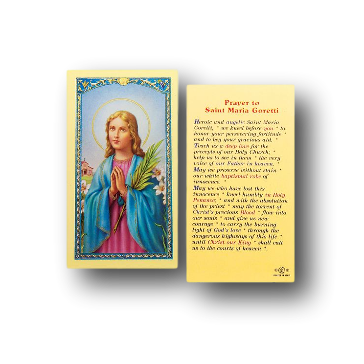 PRAYER TO SAINT MARIA GORETTI HOLY CARD - E24-486 | St. Thomas More ...
