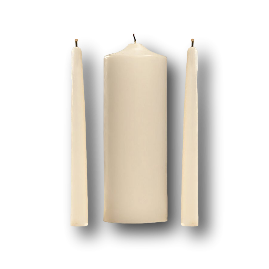 Plain Wedding Candle Set F3563